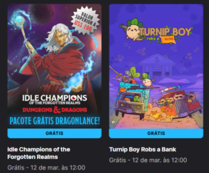 Epic Games libera Turnip Boy e pacote de D&D de graça; veja como resgatar